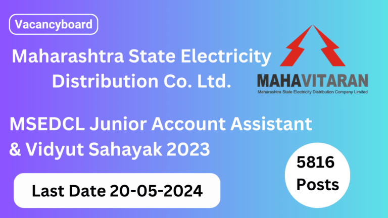 MSEDCL Junior Assistant and Vidyut Sahayak Recruitment 2023: Exciting ...