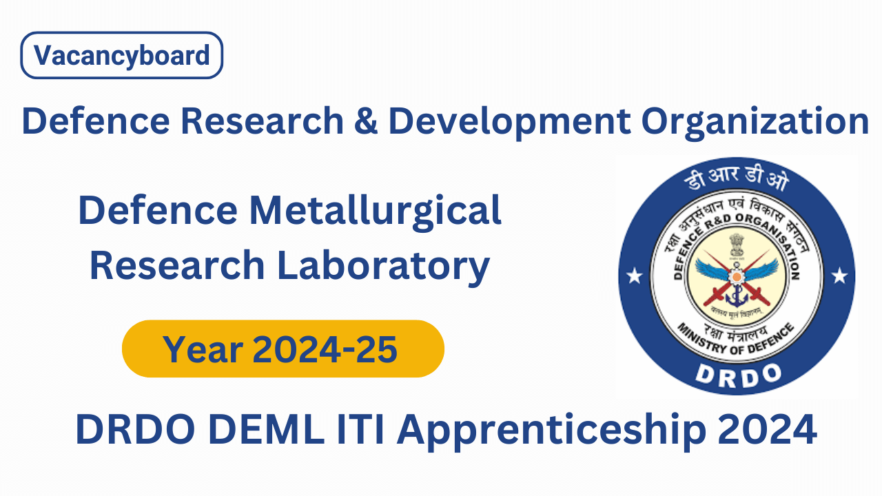 DRDO DMEL ITI Apprenticeship 2024: Opportunity for Skill Development and Career Advancement ...