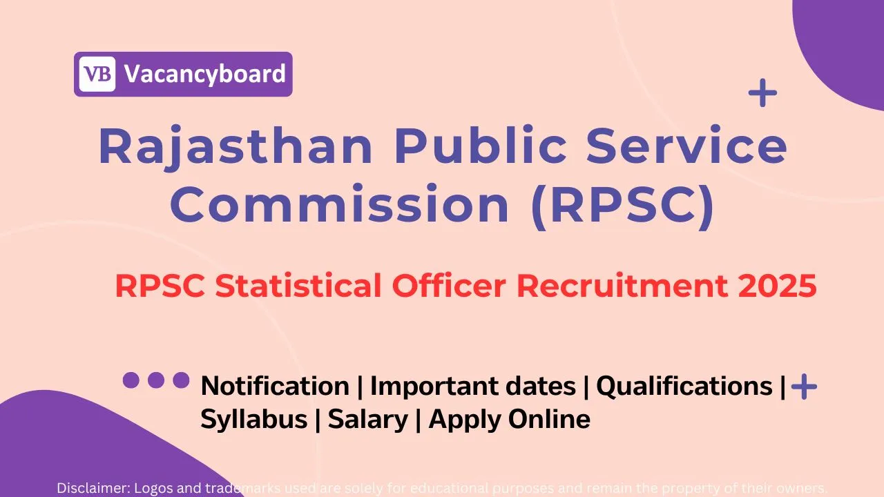 RPSC Statistical Officer Recruitment 2025 – 113 Vacancies, Eligibility & Exam Pattern | Vacancy ...